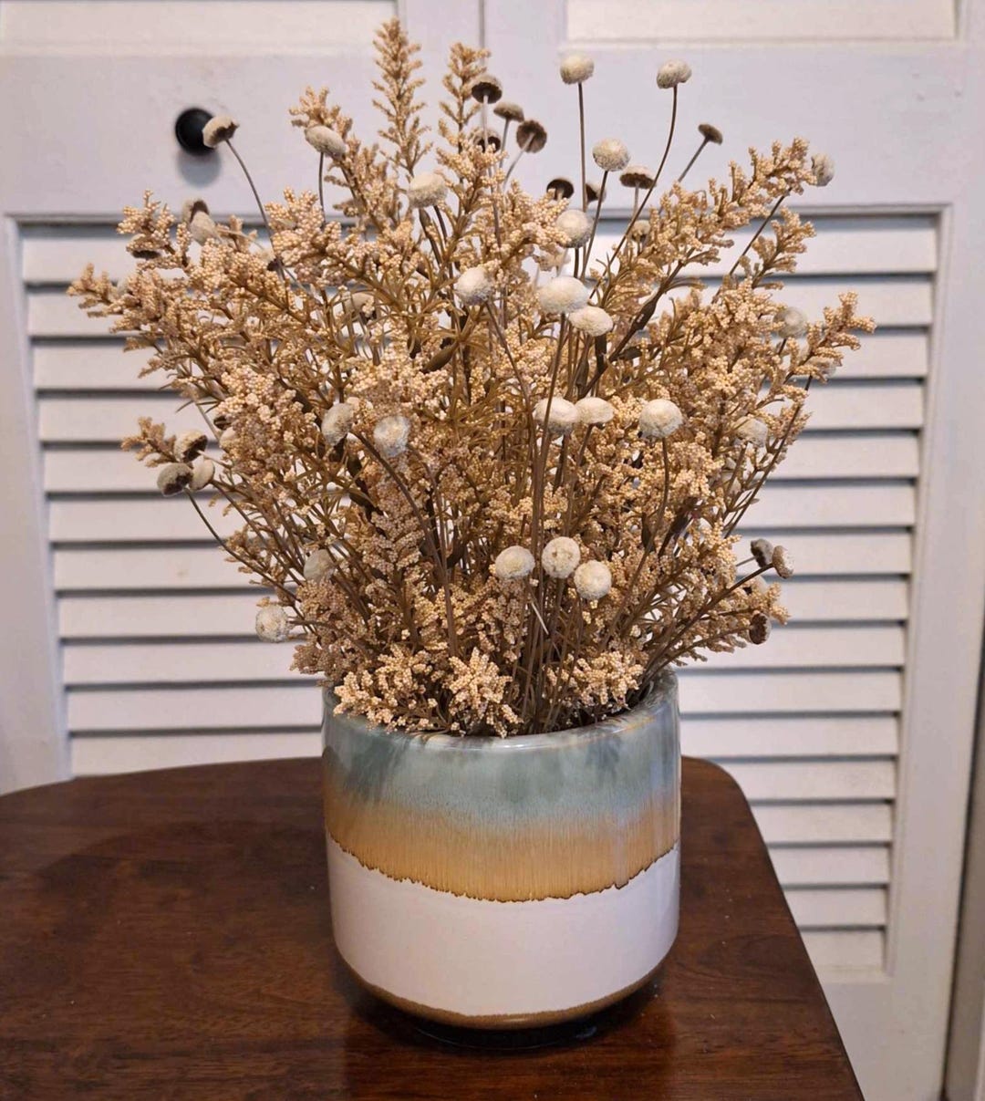 Dried Button Floral Arrangement - Etsy