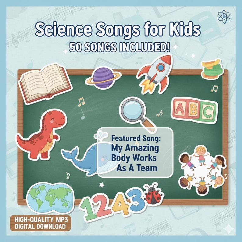 Educational Songs Mega Bundle, Kids Learning Music Library (MP3 Digital ...