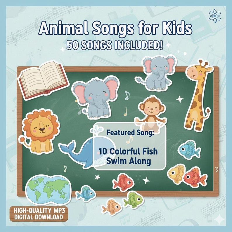 Educational Songs Mega Bundle, Kids Learning Music Library (MP3 Digital ...
