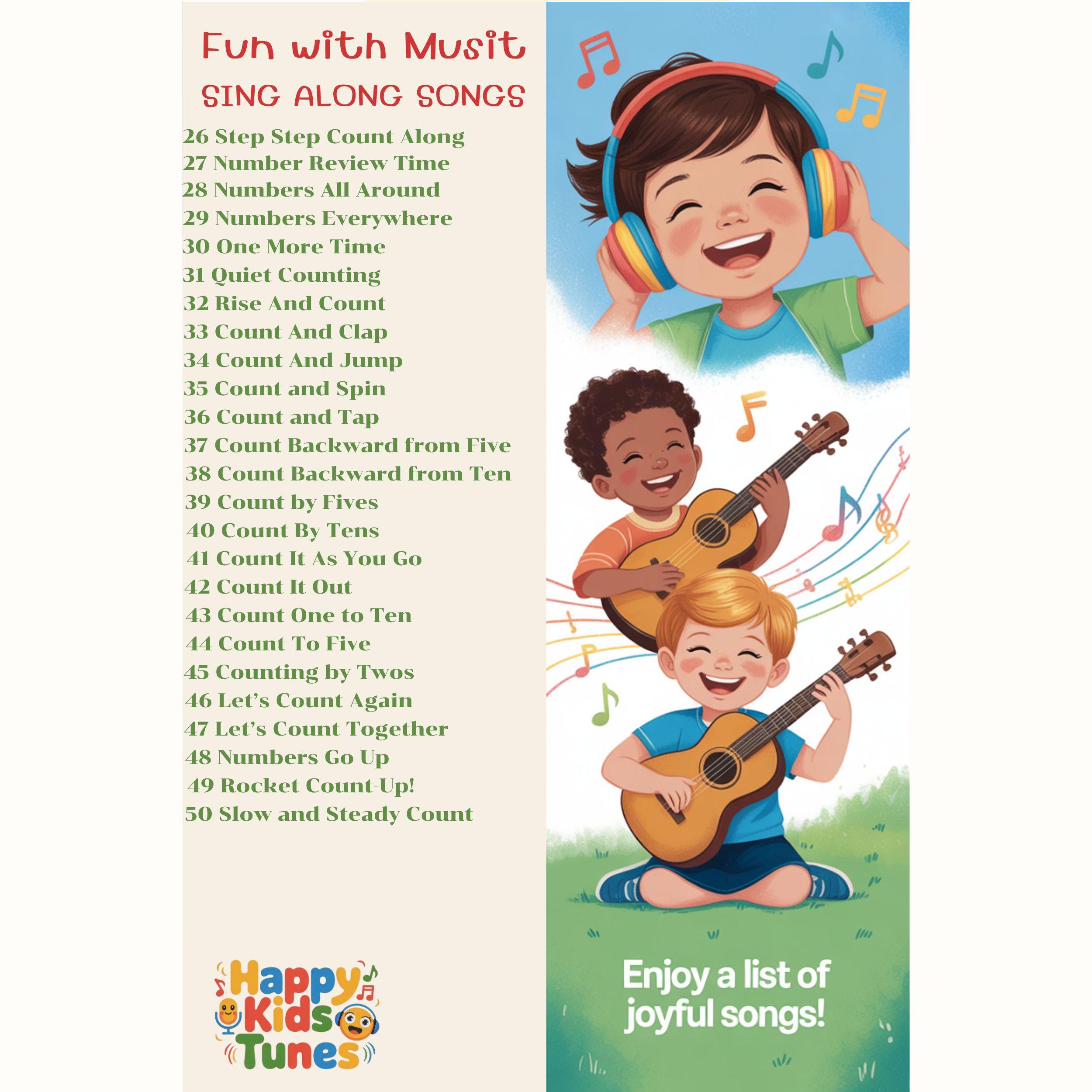 Kids Counting Songs | 50 Number Learning Tracks (MP3 WAV Bundle) - Etsy UK