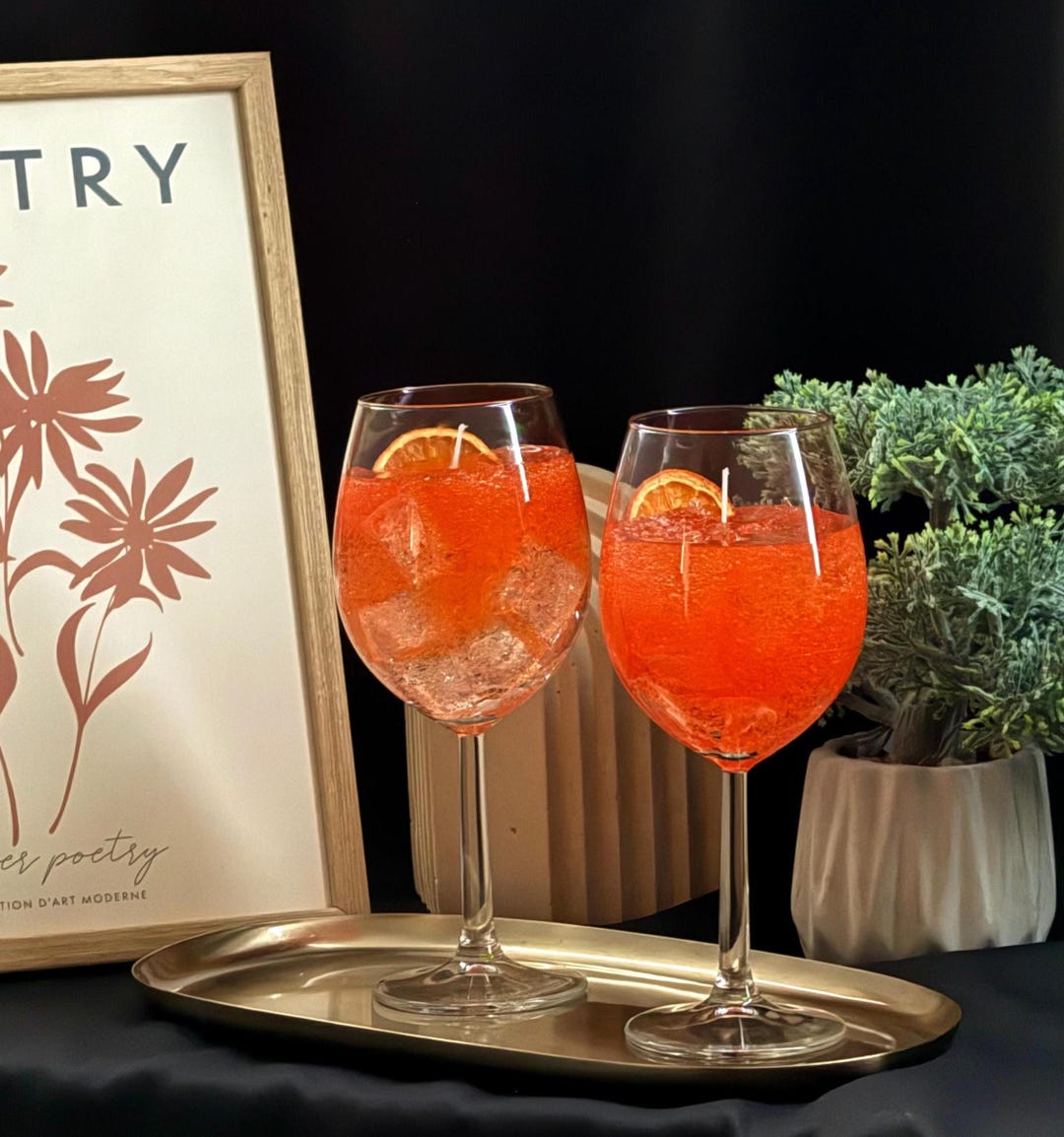 Aperol Spritz Candle_handmade Realistic Cocktail Candles_home Decor ...