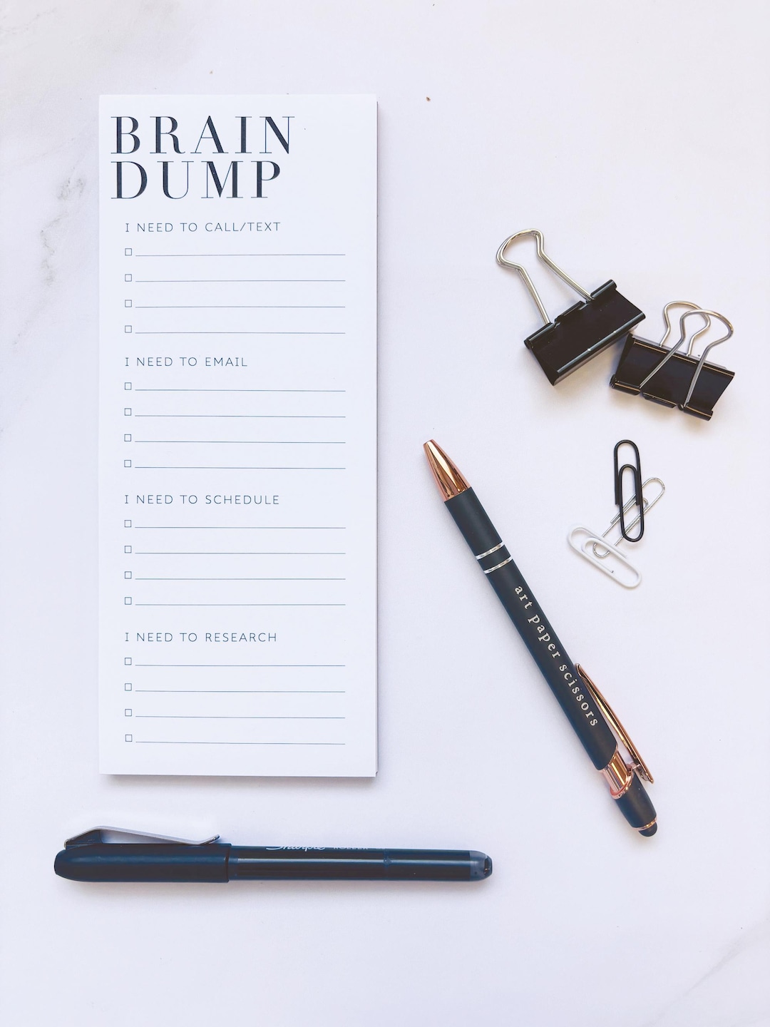 Brain Dump Notepad, Simple & Stylish Task Organizer - Etsy