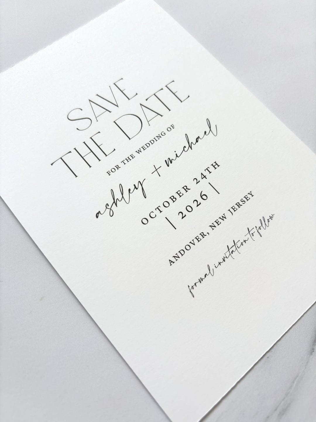 Save the Dates With Modern Script and Print Fonts - Etsy