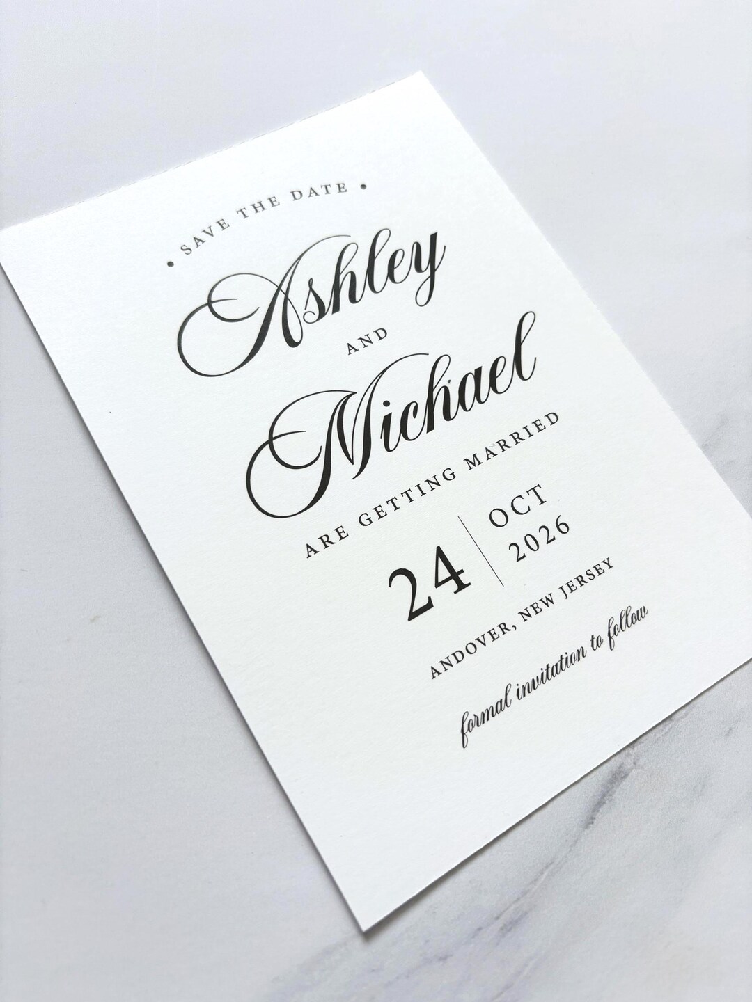 Save the Dates With Traditional Script and Print Fonts - Etsy