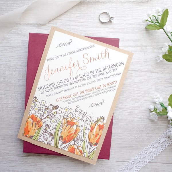 Tulip Invitation - Etsy
