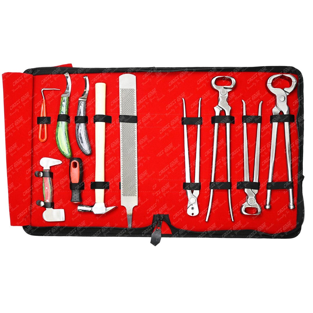 Farrier Hoof Care Tool Set: Hand-assembled Steel Trimming Kit - Etsy