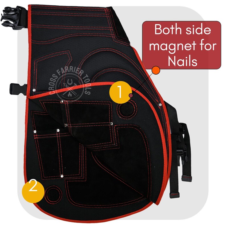 Red & Black Farrier Apron Chaps Handmade Genuine Leather Workwear for ...