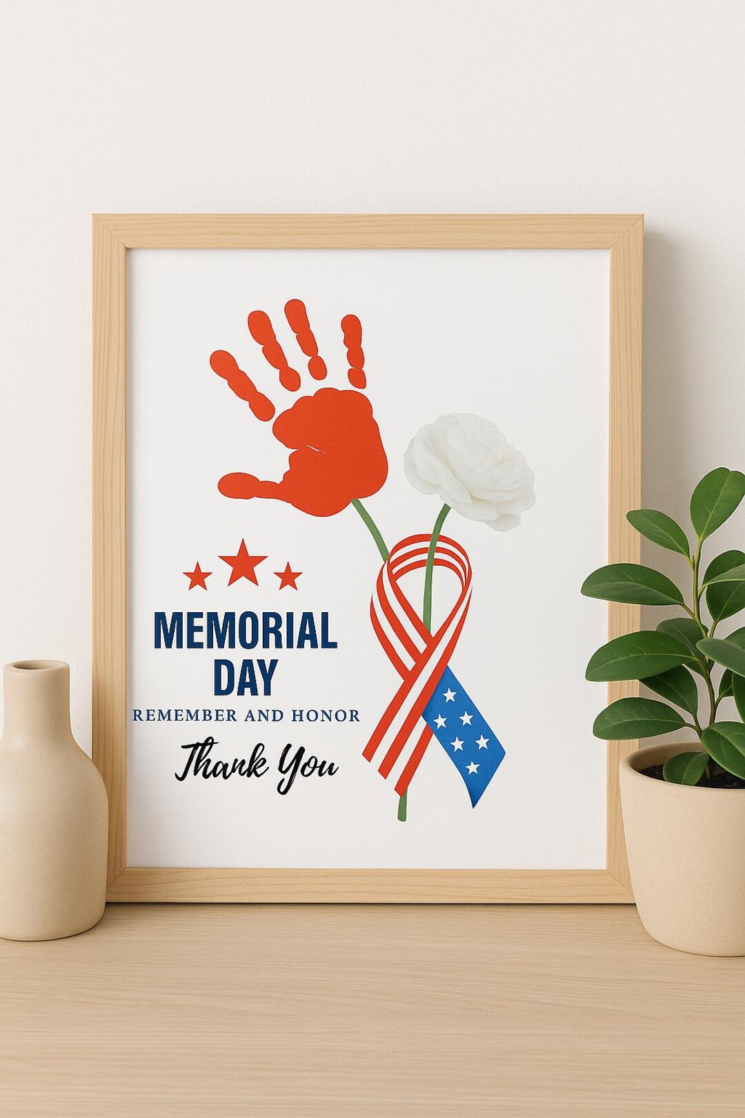 Kids Handprint for Memorial Day, Handprint Preschool Kids Craft ...