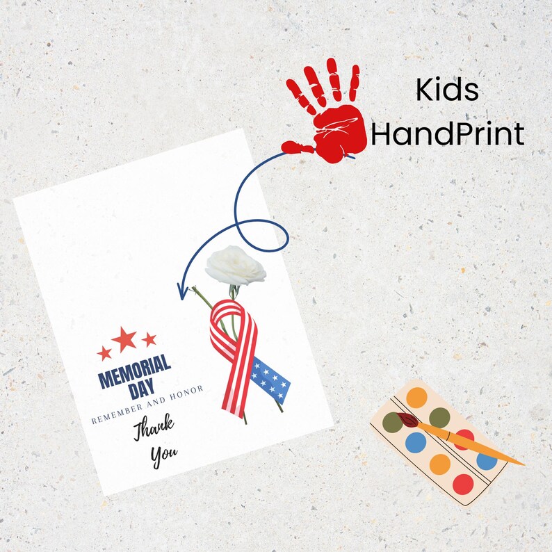 Kids Handprint for Memorial Day, Handprint Preschool Kids Craft ...