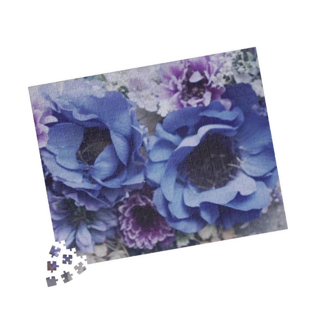 Zigsaw Puzzle (252, 520, 1014-piece) Blue & Purple Flower up Scale - Etsy