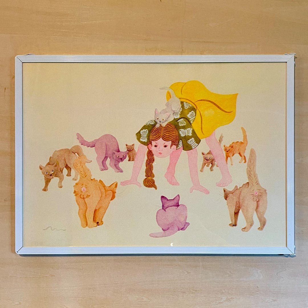 Risograph A3 Poster Sora Mizusawa Surrounded by Locals - Etsy