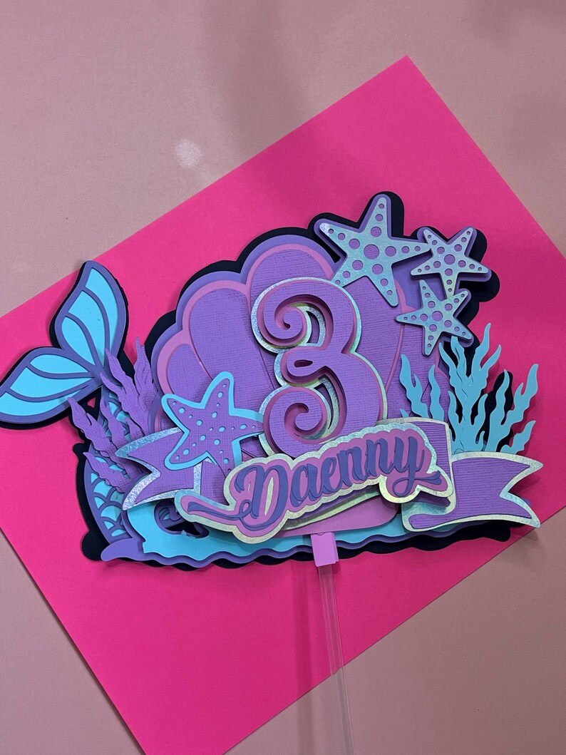 Mermaid Cake Topper - Etsy