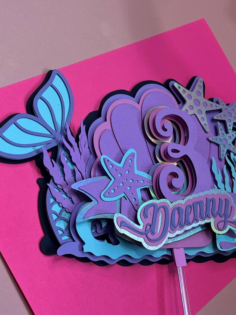 Mermaid Cake Topper - Etsy