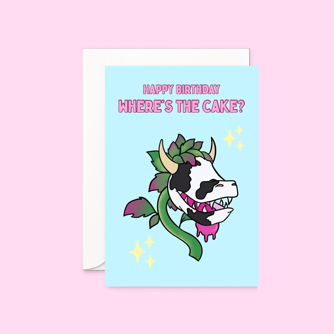 Sims Birthday Card | Cowplant Sims Card | Nerd | Funny Sims Birthday ...