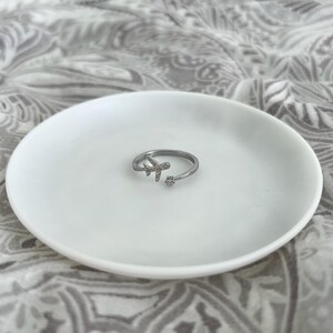Sterling Silver Plane Ring, Shiny Unique CZ Traveller Jewellery, Simple ...