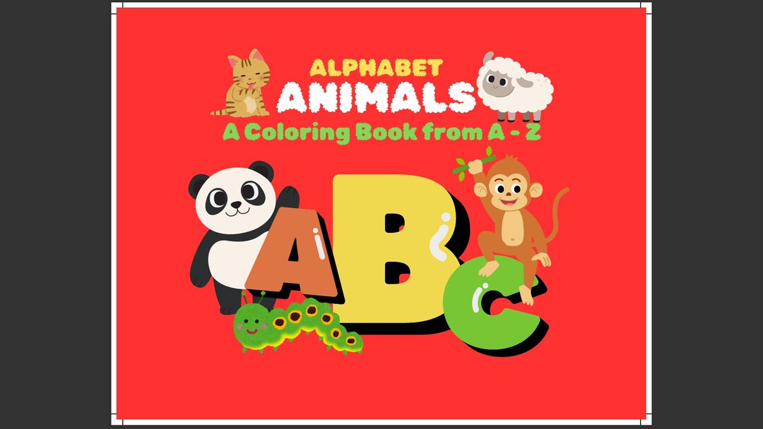 Alphabet Animals: A Coloring Book From A to Z - Etsy