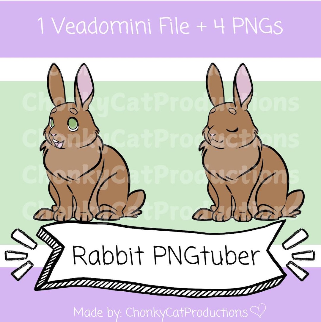 Brown Rabbit Pngtuber | Downloadable and Ready to Use | Twitch ...