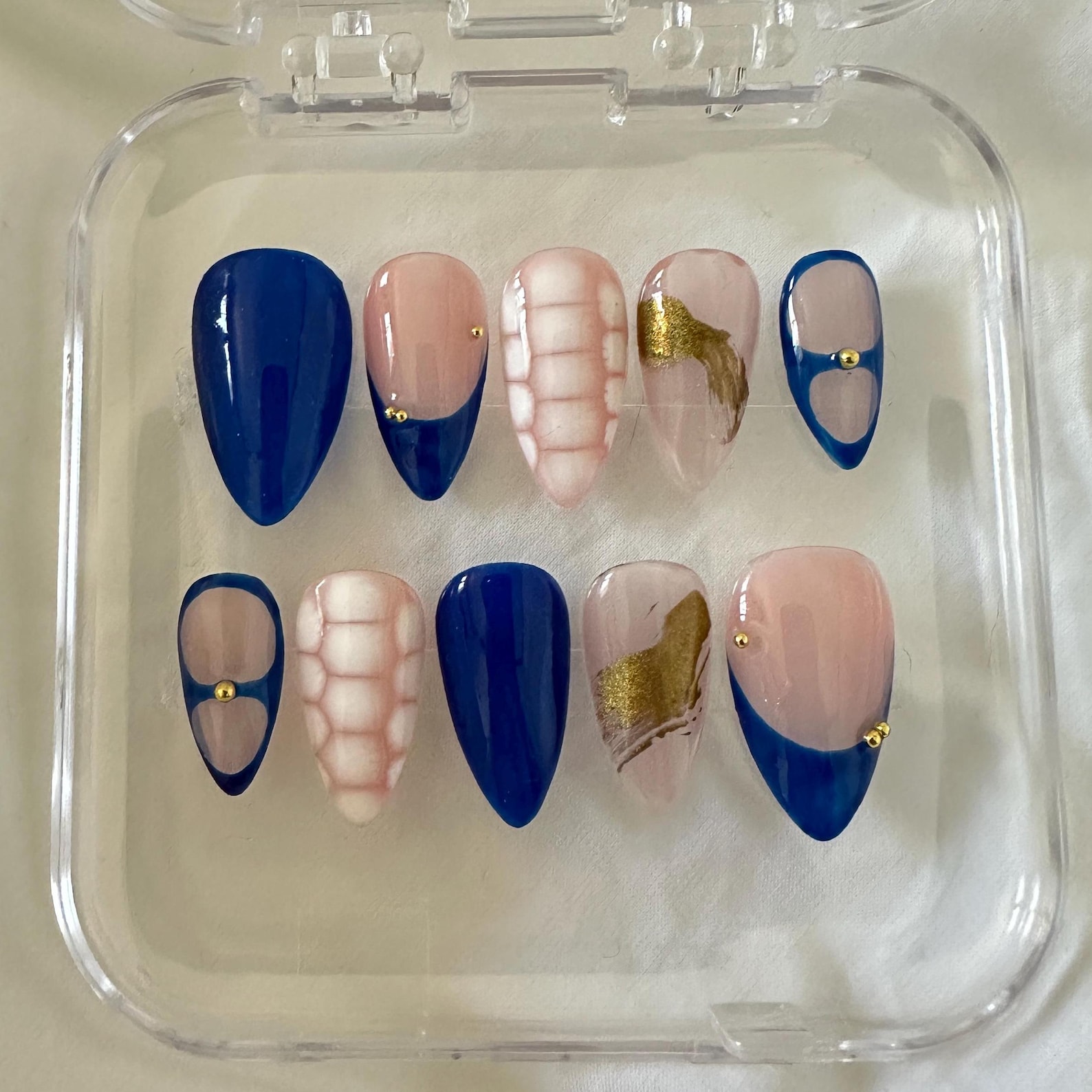 Royal Blue Nail Set - Etsy