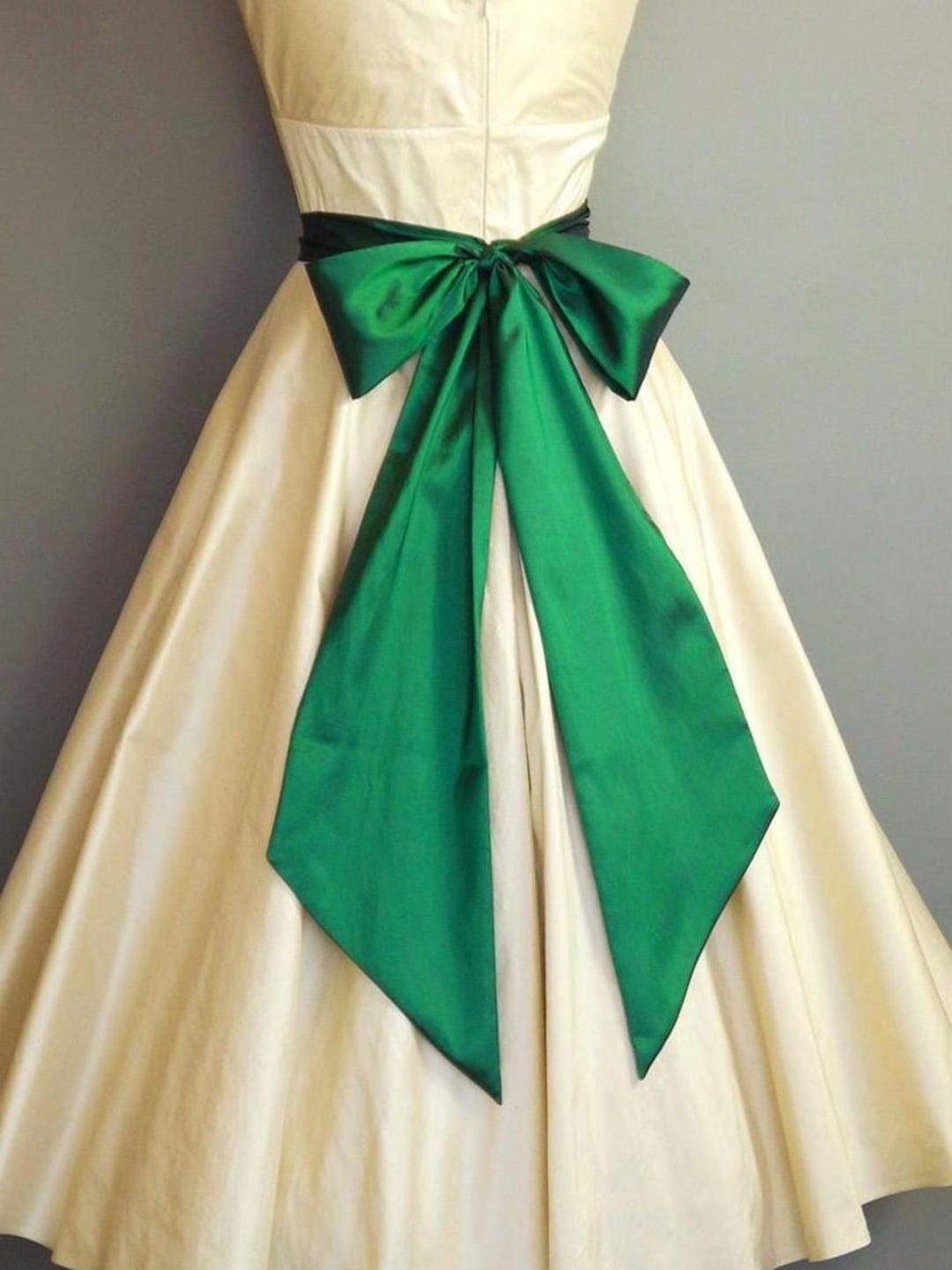 Jewel Tone Taffeta Bow Sash - Self Tie Wedding Sash - Made by Dig for ...