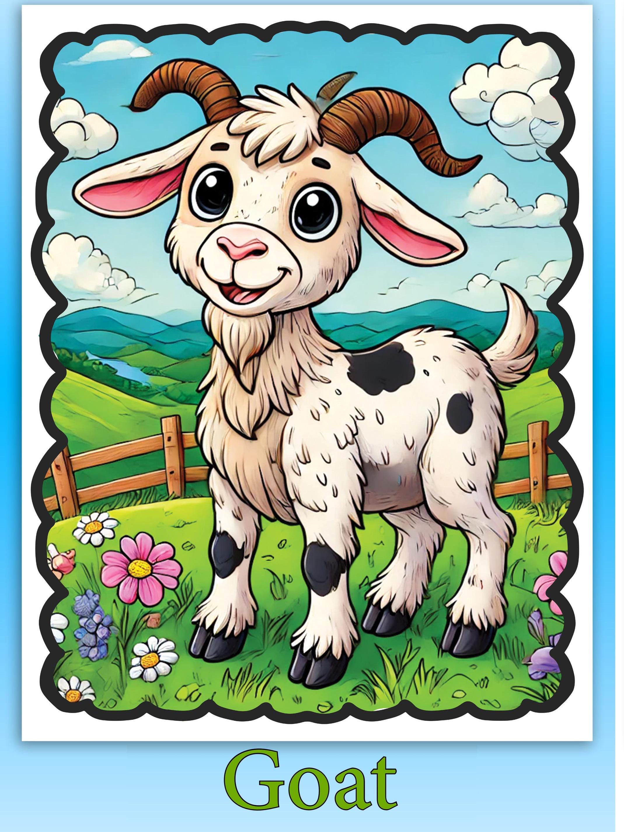 10 Animal Coloring Pages: One Color Page and One Matching Black and ...