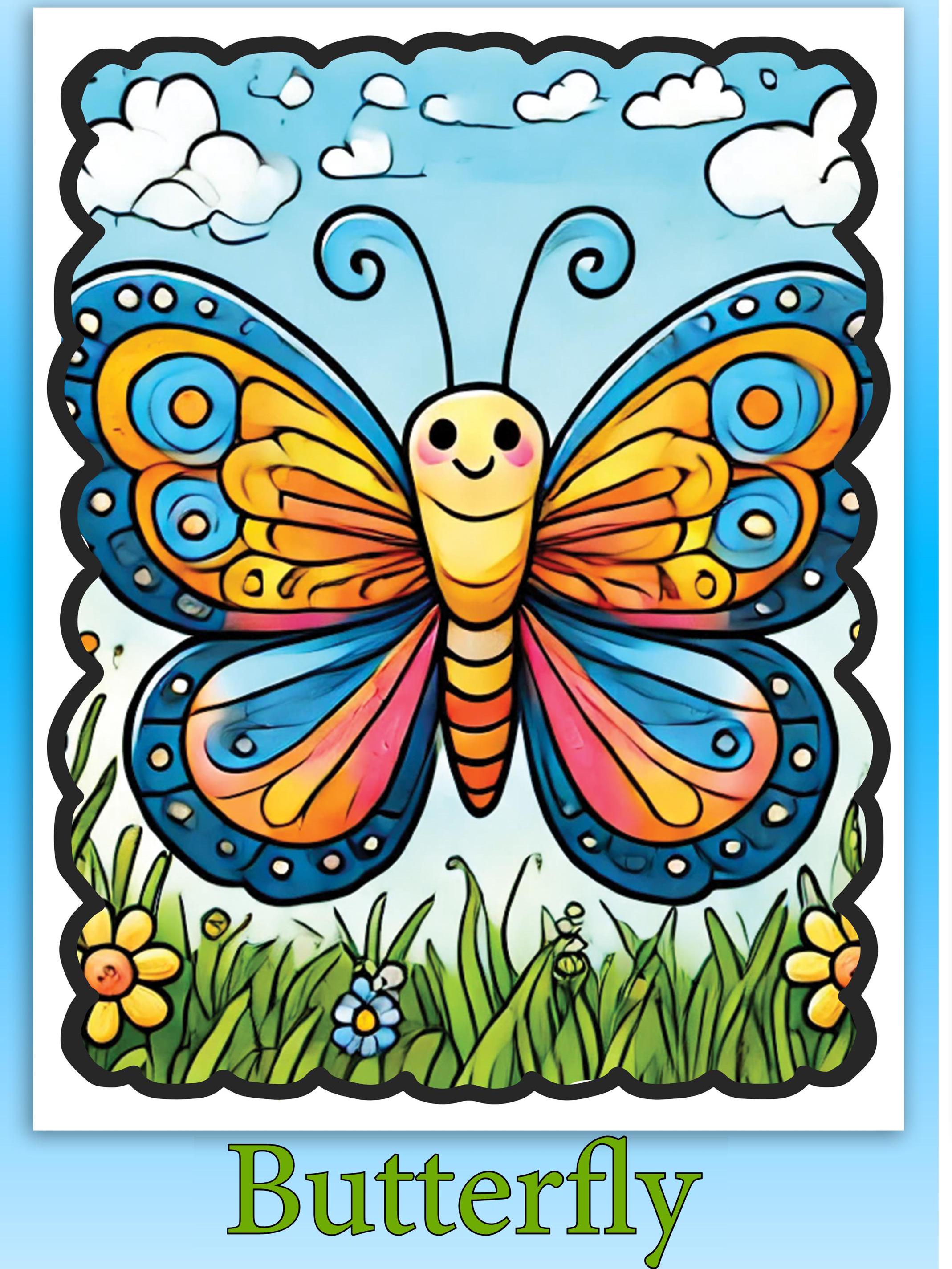 10 Animal Coloring Pages: One Color Page and One Matching Black and ...