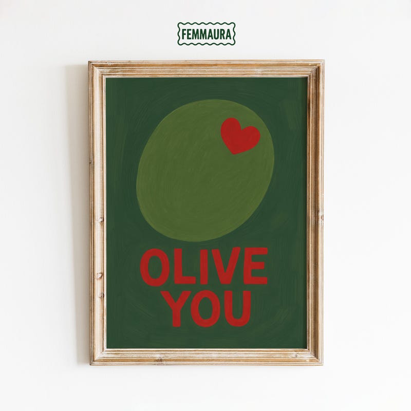 Olive You Sign - Etsy