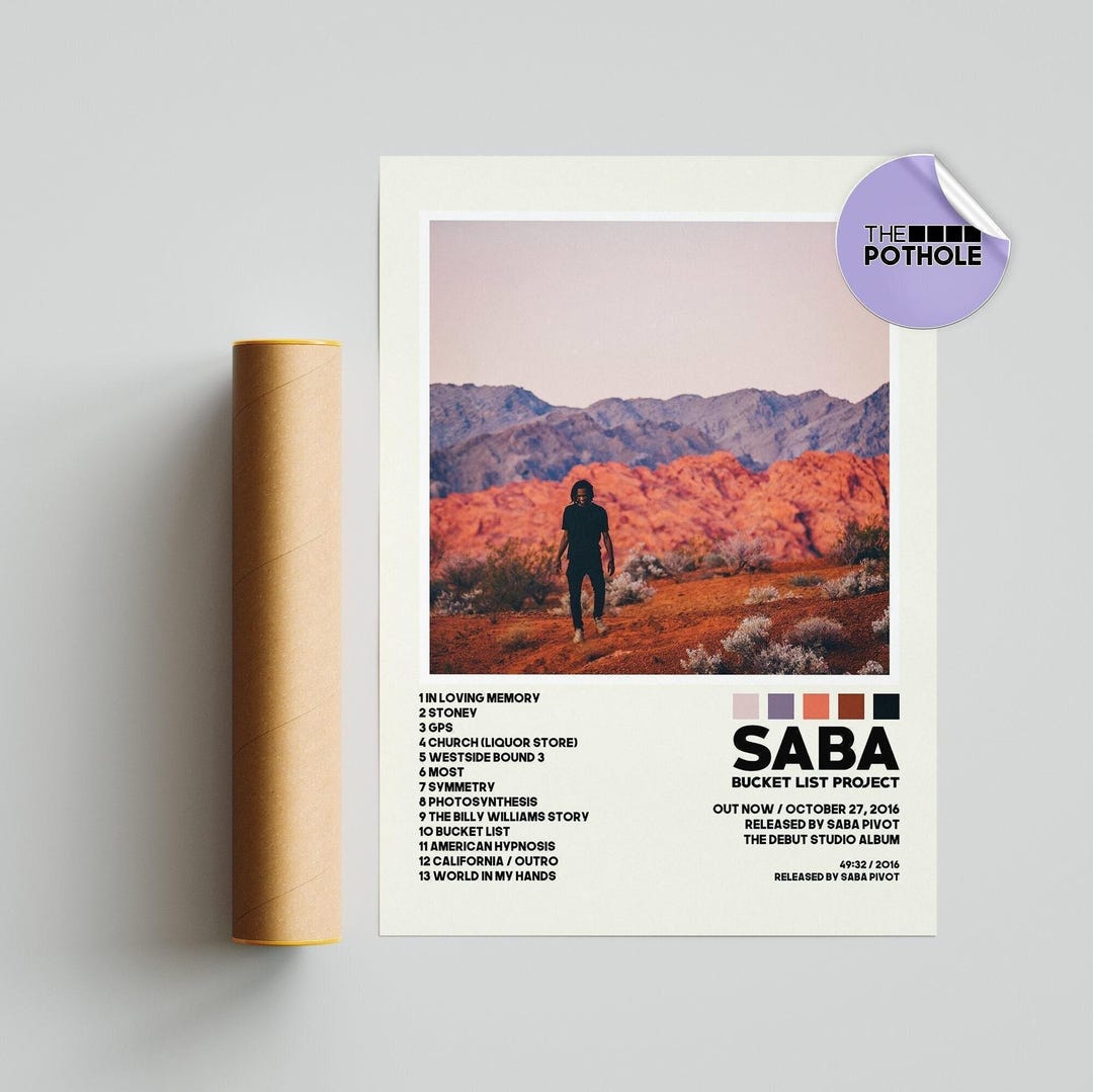 Saba Poster / Bucket List Project Poster / Album Cover Poster, Poster ...