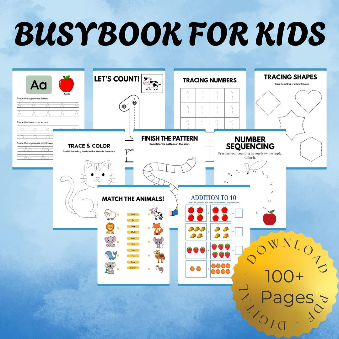Preschool Learning Worksheets | Busybook for Kids | Kids Activity Book ...