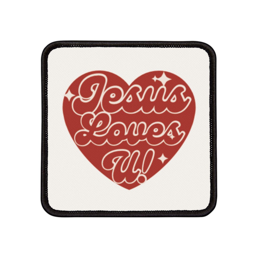 Iron-on Patches, Christian Faith Jesus Loves You Patch, Embroidered DIY ...