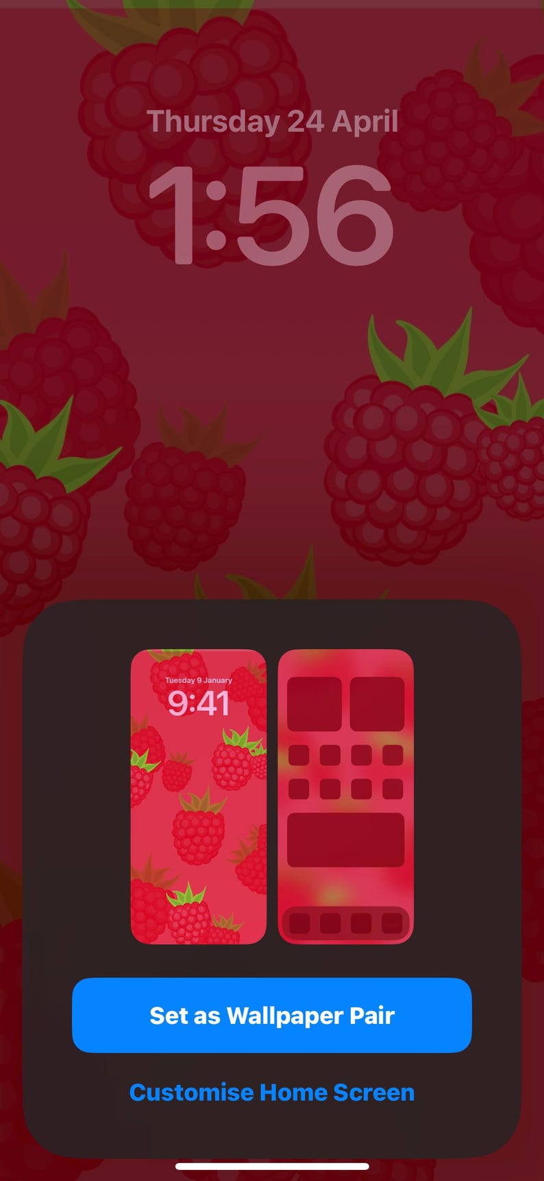 Very Raspberries - iPhone Wallpaper - Etsy