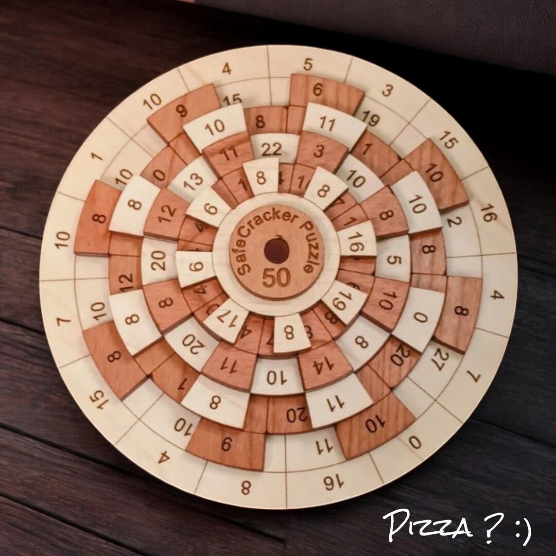 Wooden Safe Cracker Math Puzzle 3D Brain Teaser, Logic Puzzle for ...