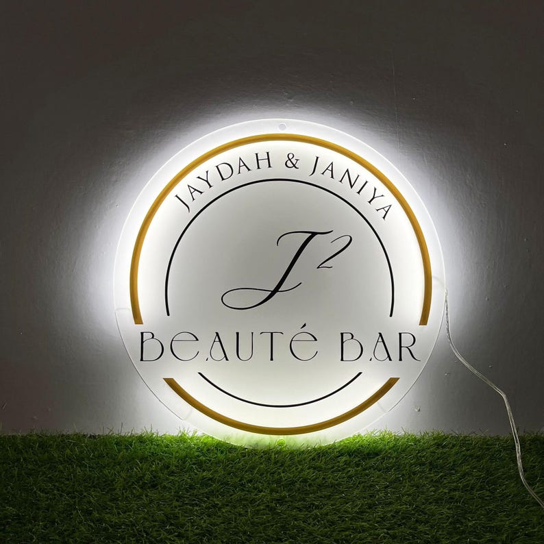 Personalized Beauty Salon Sign, Acrylic Salon Backlit Sign, Business ...