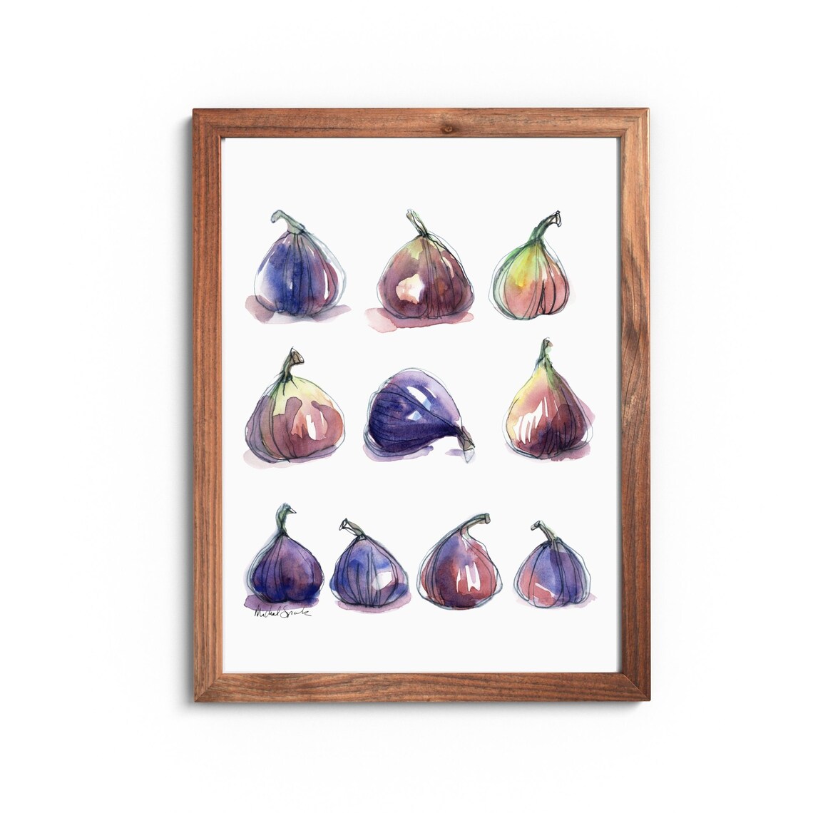 Fig Art, Fall Figs, Botanical Art, Kitchen Decor, Kitchen Wall Art ...