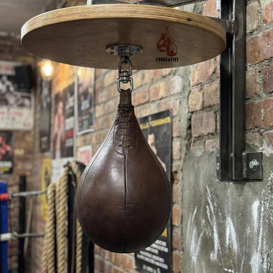 Leather Boxing Speed Ball, Vintage Style Martal Arts Training Speed Bag ...