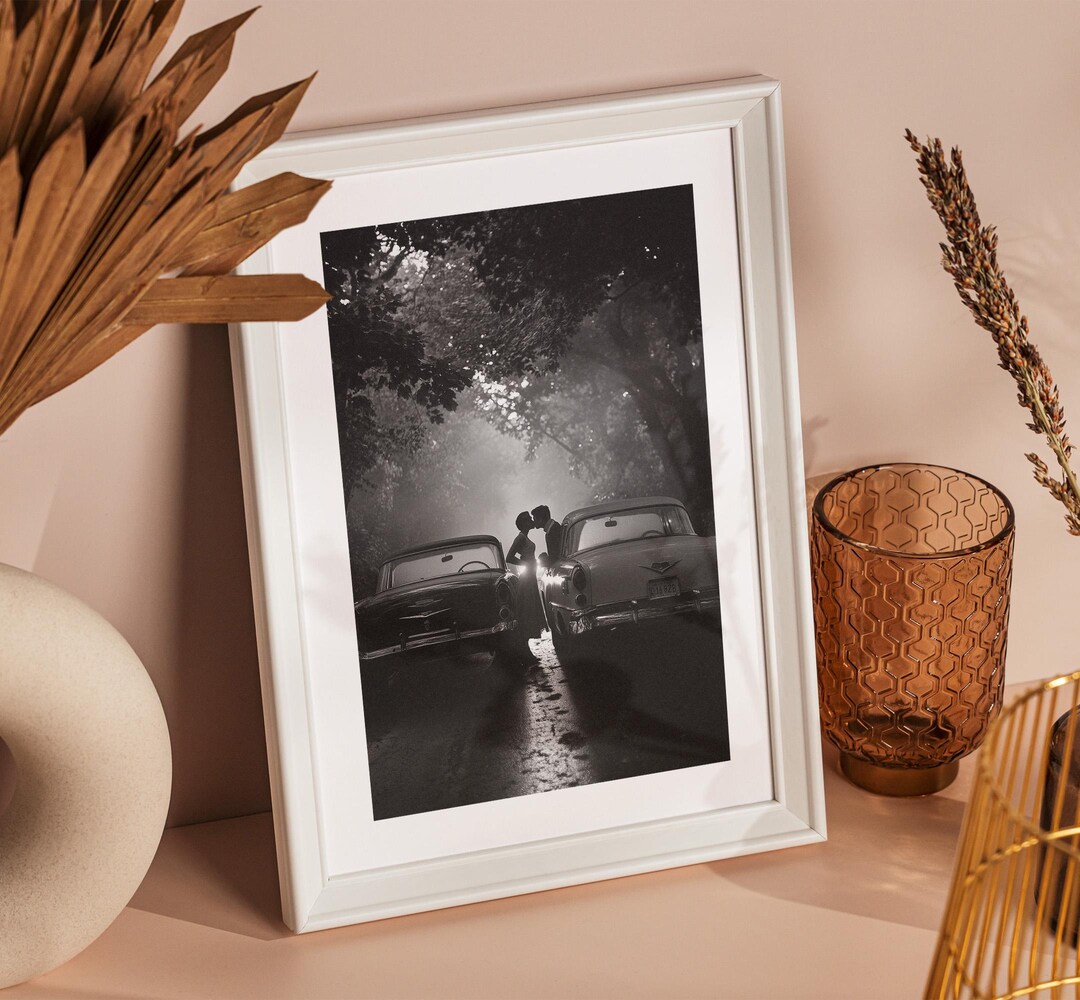 Black & White Romantic Couple Wall Poster - Love Wall Decor - Cozy ...