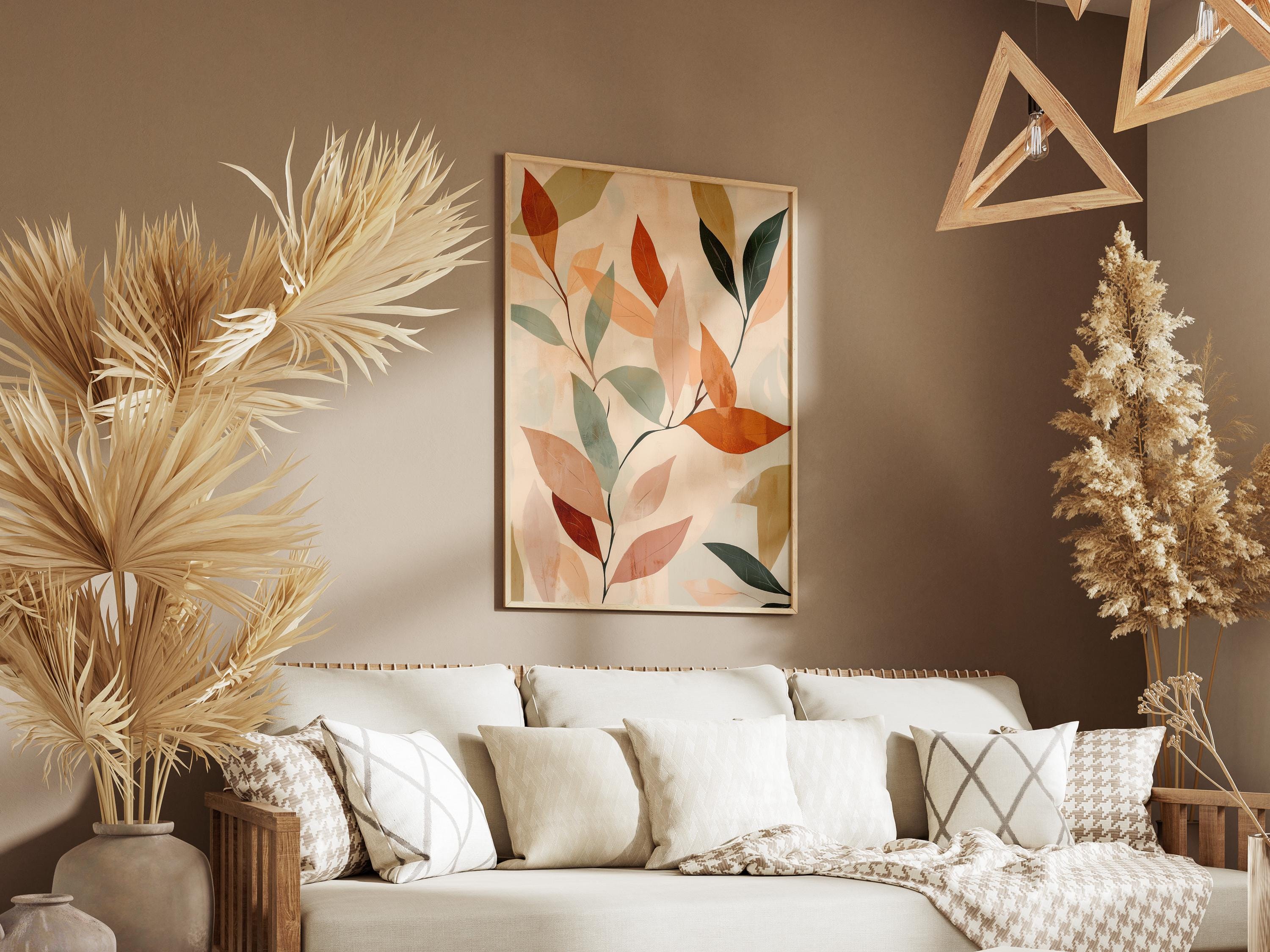 Botanic Serenith #4: Blossomed Forms in Sage and Soft Terracotta Layers ...