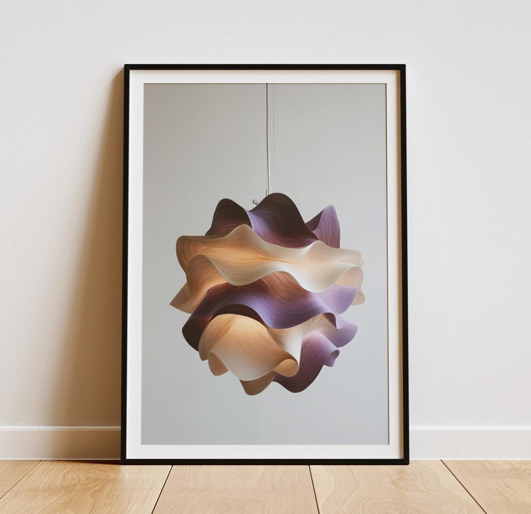 Spherical Lamp Wall Poster - Hygge Wall Decor - Cozy Print - Hygge Wall ...