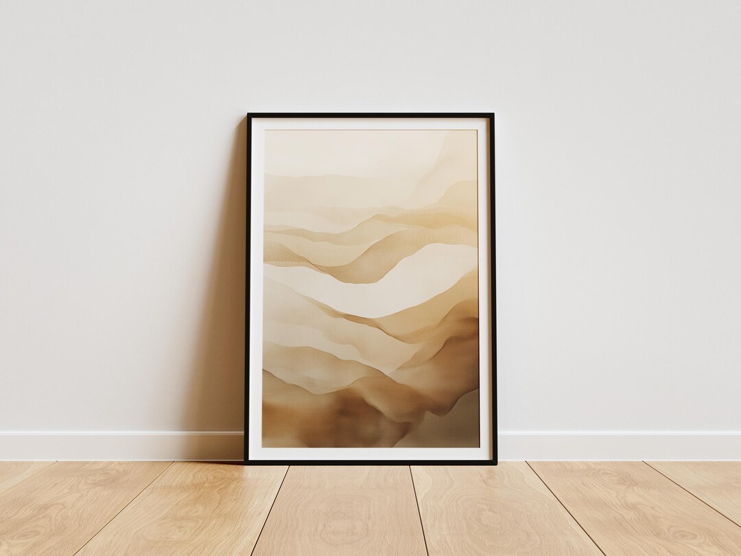 Clay Fog #2: Umber & Linen Layered Horizon Drift - Etsy