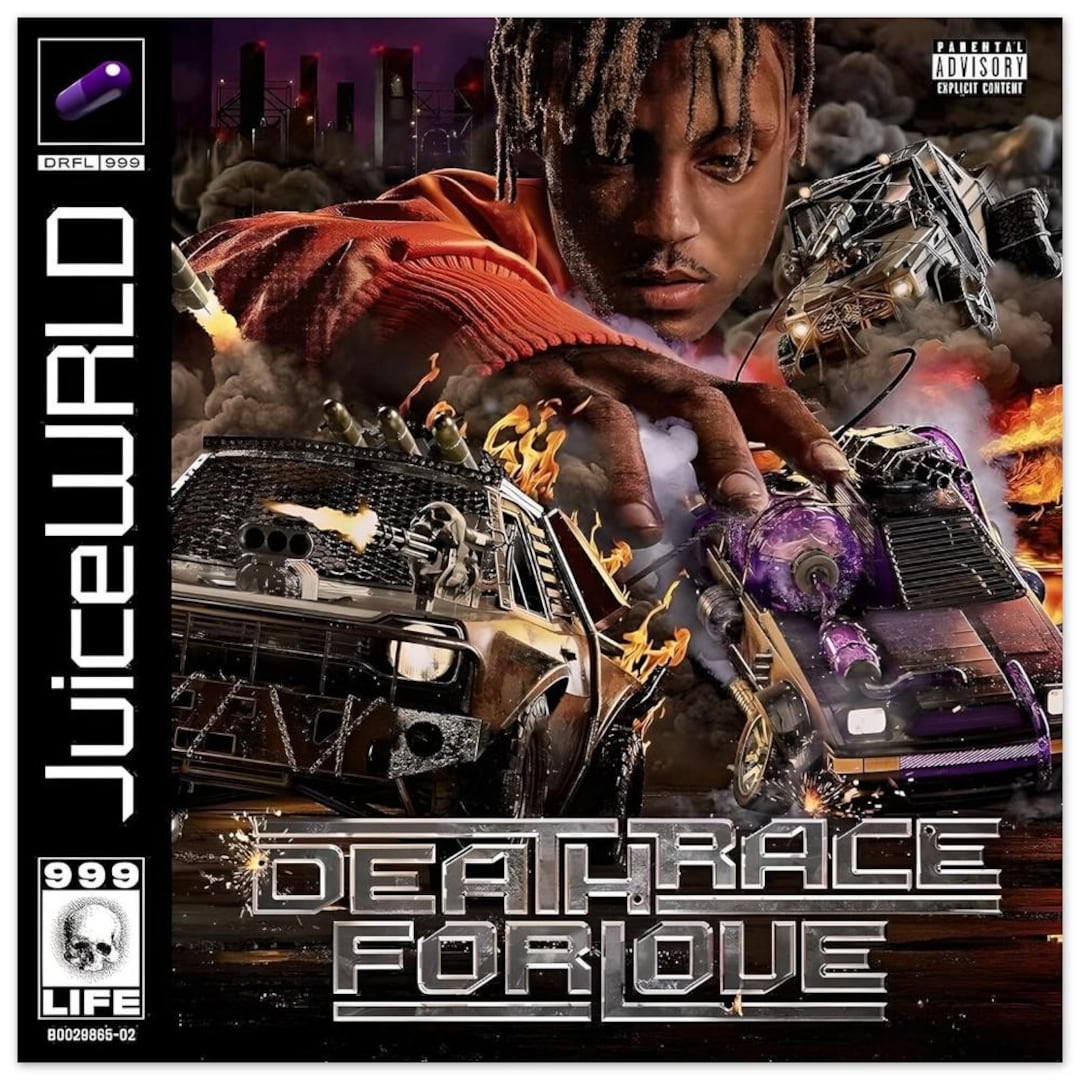 Juice WRLD death Race for Love Poster Hip-hop Wall Art Rap Album Cover ...