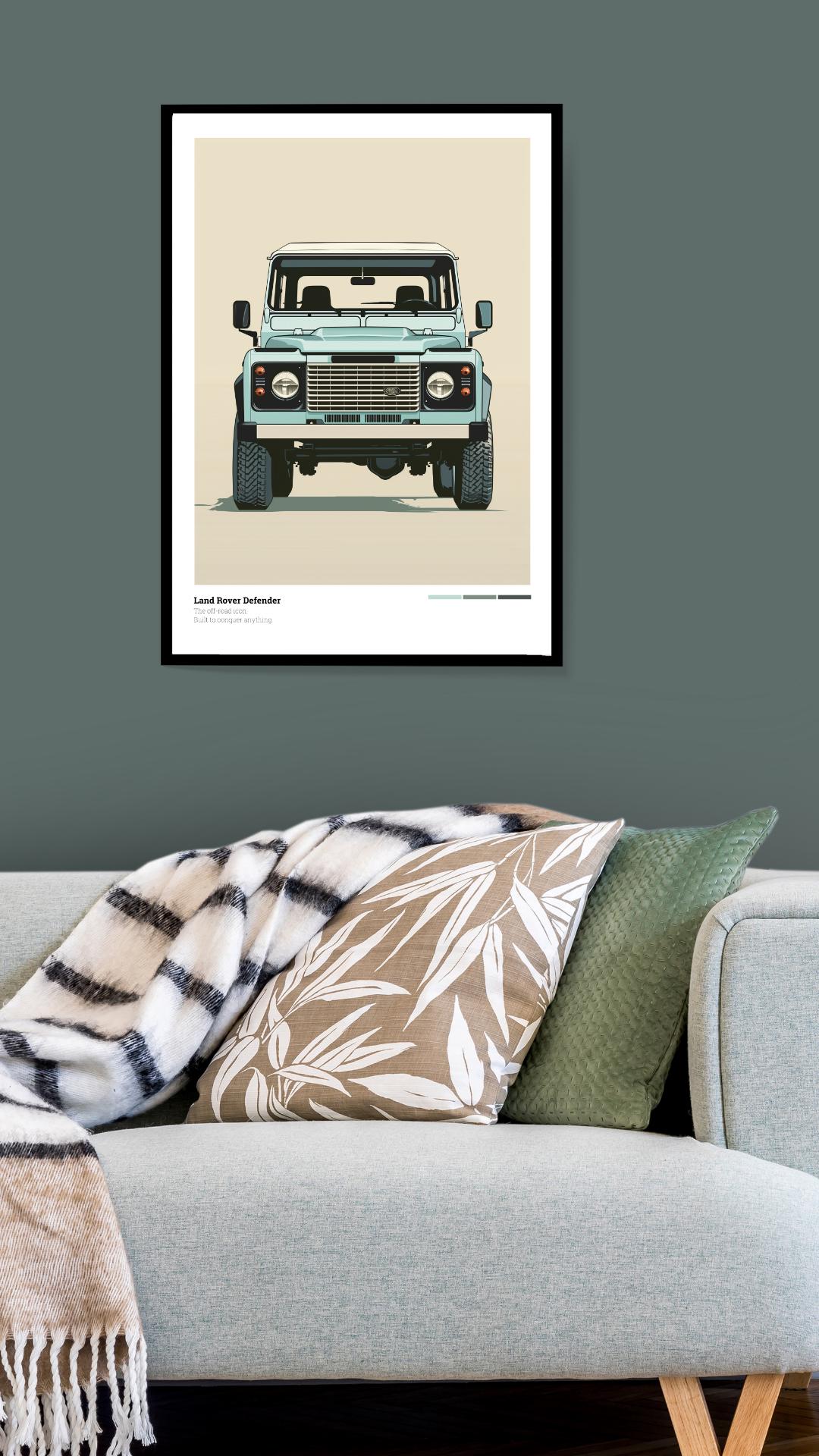 Car Poster Defender Poster Land Rover Defender Car Art 4x4 Poster Car ...