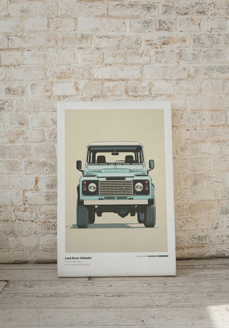 Car Poster Defender Poster Land Rover Defender Car Art 4x4 Poster Car ...