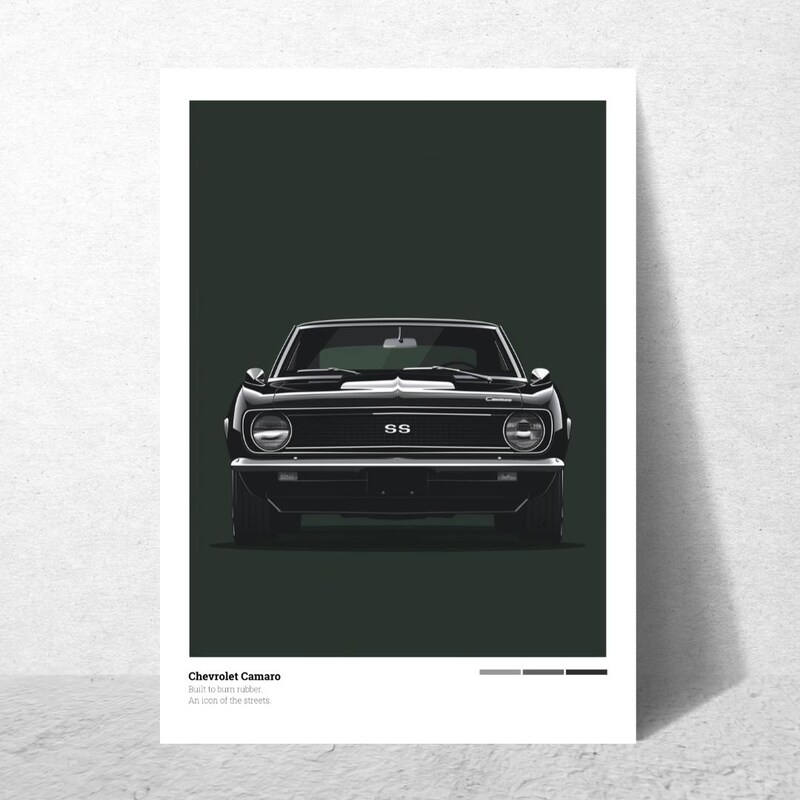 Muscle Car Print - Etsy