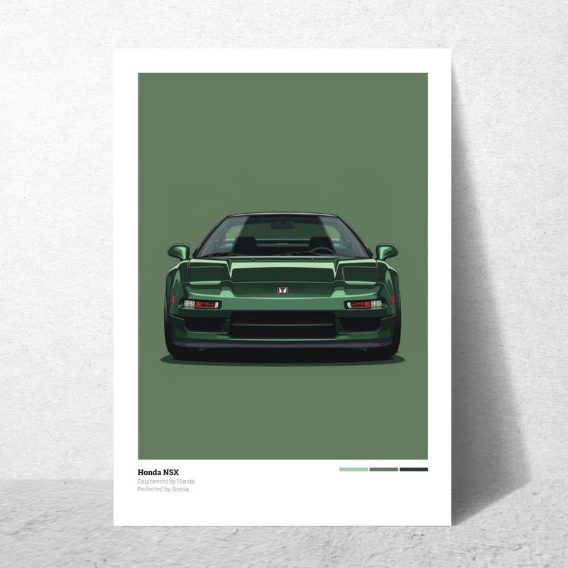 Green Japanese Car Poster - Etsy