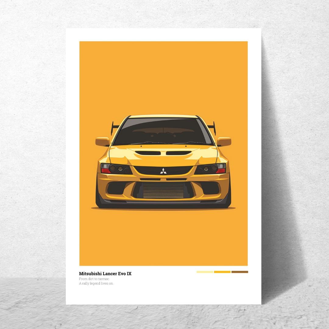 Evo Poster -Mitsubishi Lancer Evo 9 | JDM Poster | Japanisches Auto ...