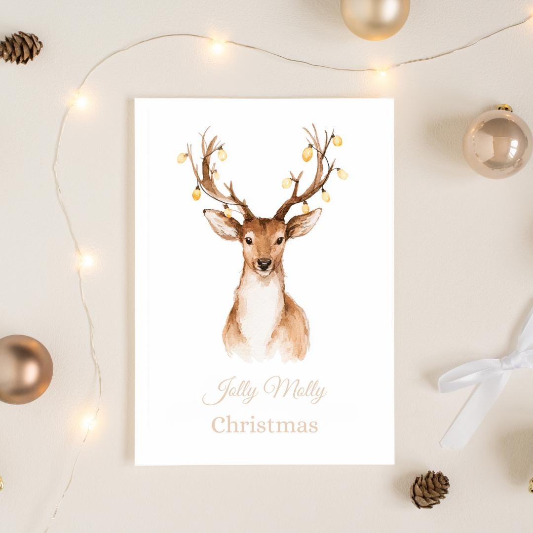 Foldable Christmas Card: Printable Holiday Greetings With Christmas ...