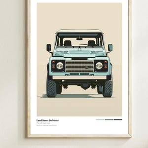 Car Poster Defender Poster Land Rover Defender Car Art 4x4 Poster Car ...