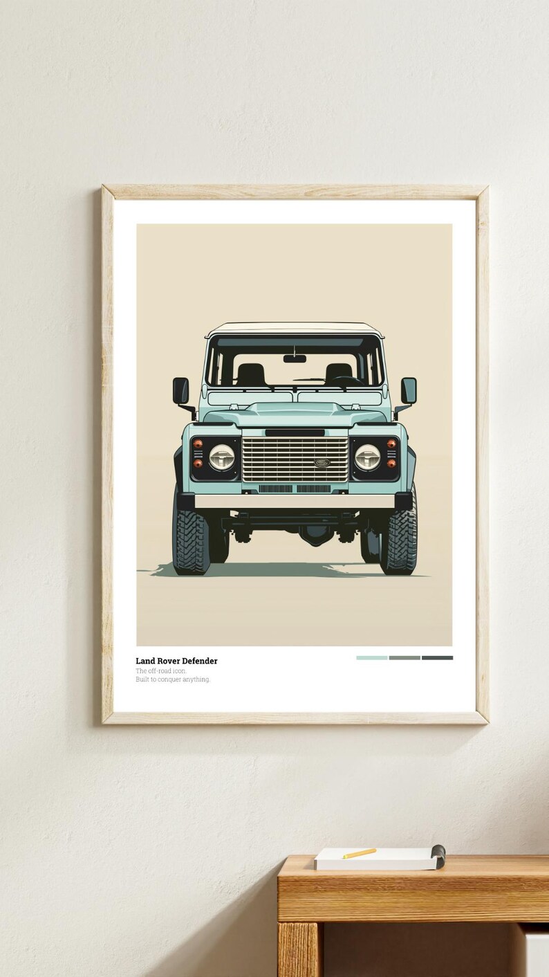 Car Poster Defender Poster Land Rover Defender Car Art 4x4 Poster Car ...