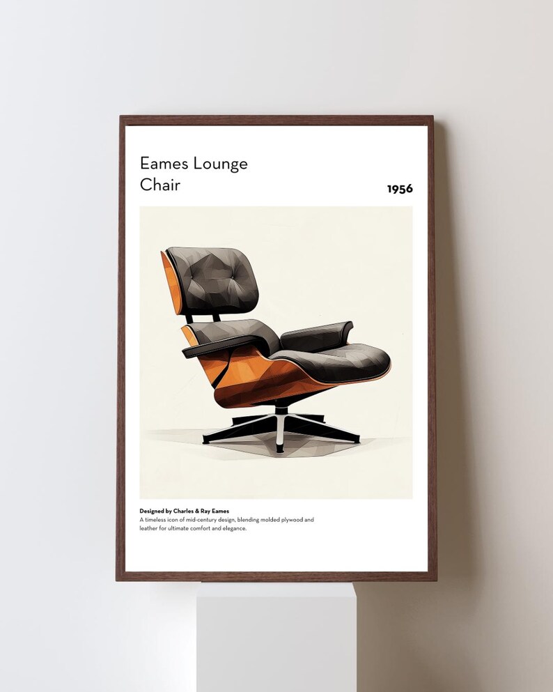 Eames Lounge Chair Poster: Mid-century Modern Art Print (digital Download) - Etsy