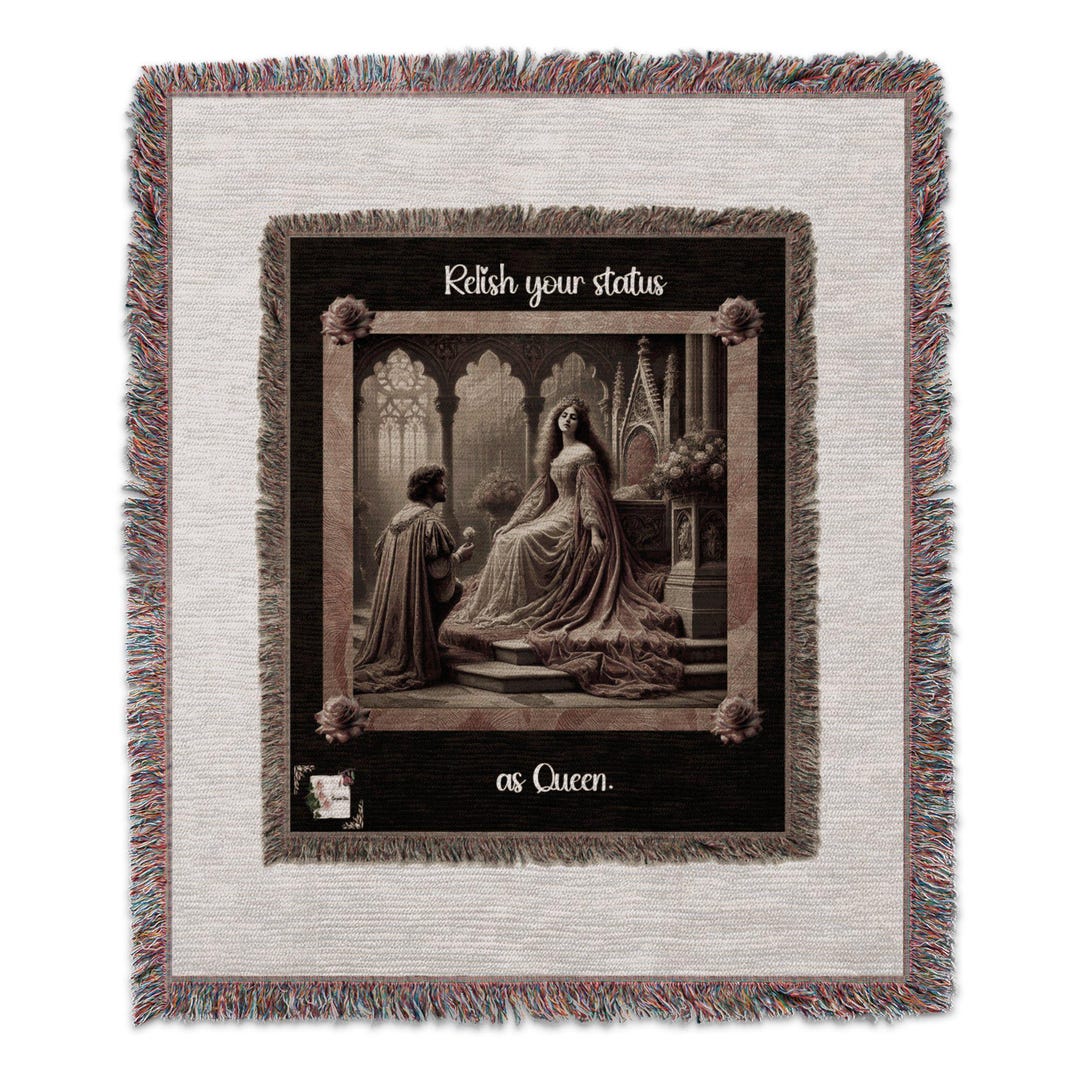 Medieval Woven Blanket: Renaissance Royal Couple Art Throw - Etsy