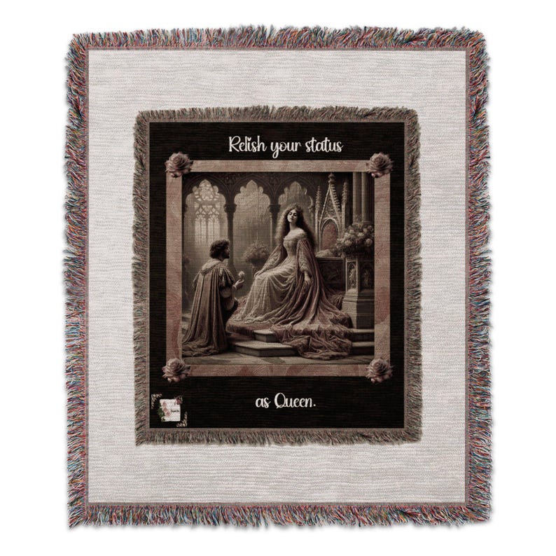 Medieval Woven Blanket: Renaissance Royal Couple Art Throw - Etsy